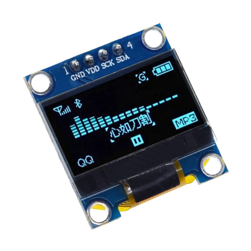 （New Version）0.96-inch Blue/Yellow Dual-Color White I2C IIC ...